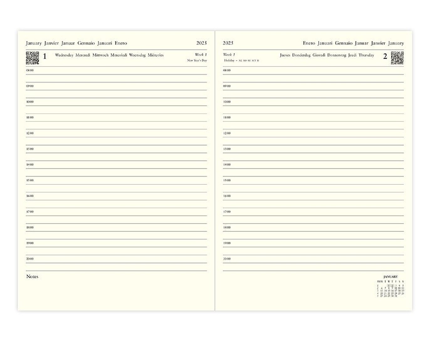 Letts Lecassa 2025 A5 Day Per Page Diary With Appointments black