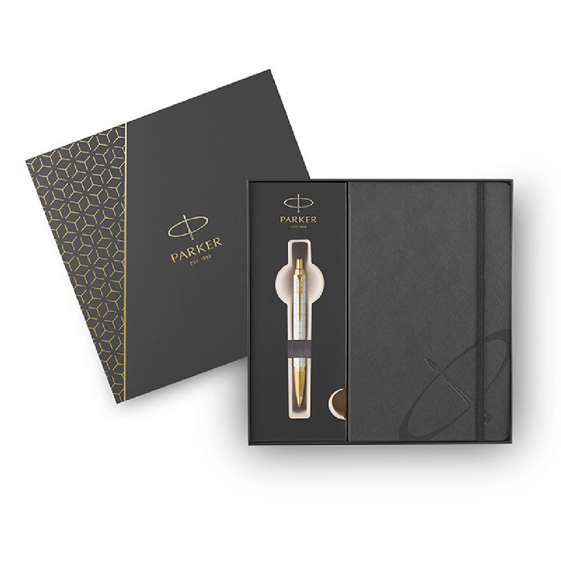 Parker IM Premium Pearl White GT Set Ballpen and Notebook