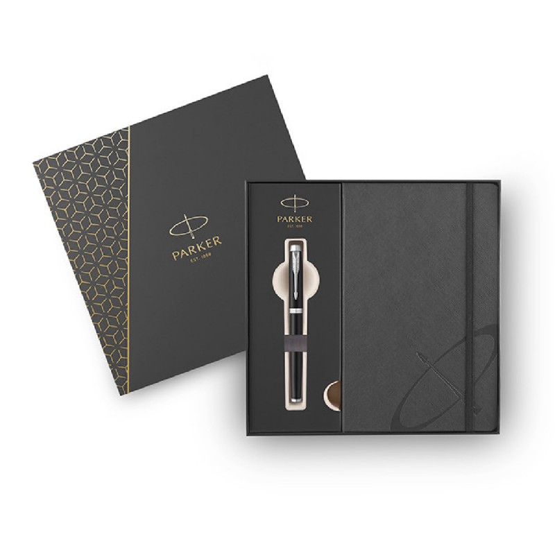 Parker IM Core Black CT Set Fountain pen and Notebook